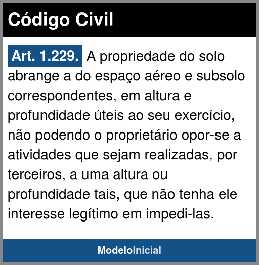 Artigo 1.229 - Código Civil / 2002