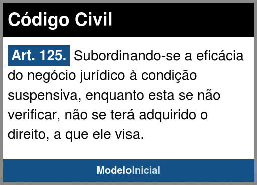 Artigo 125 - Código Civil / 2002