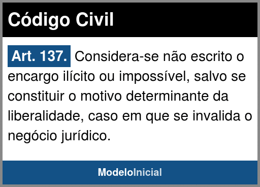 Artigo 137 - Código Civil / 2002