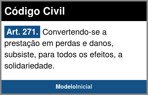 Artigo 271 - Código Civil / 2002