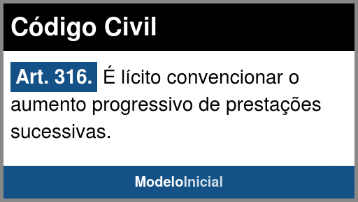 Artigo 316 - Código Civil / 2002