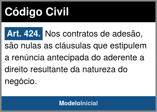 Artigo 424 - Código Civil / 2002