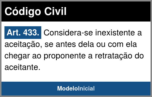 Artigo 433 - Código Civil / 2002
