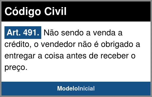 Artigo 491 - Código Civil / 2002