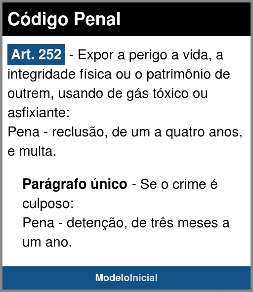 Artigo 252 - Código Penal / 1940
