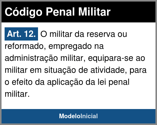 Artigo 12 - CPM / 1969