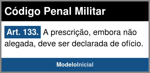 Artigo 133 - CPM / 1969