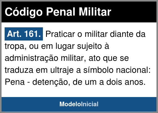 Artigo 161 - CPM / 1969