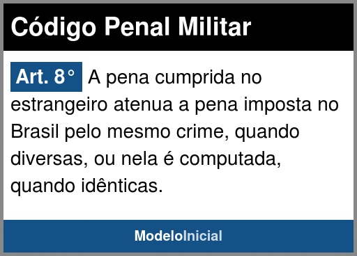 Artigo 8 - CPM / 1969