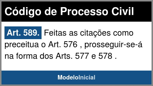 Artigo 589 - CPC / 2015