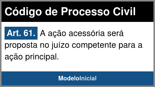 Artigo 61 - CPC / 2015