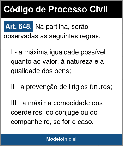 Artigo 648 - CPC / 2015