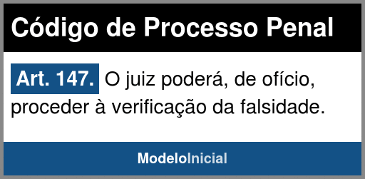 Artigo 147 - CPP / 1941