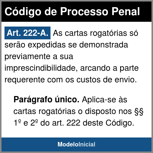 Artigo 222-A - CPP / 1941