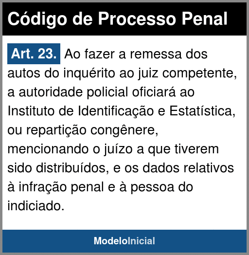 Artigo 23 - CPP / 1941