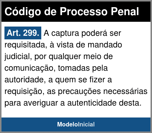 Artigo 299 - CPP / 1941