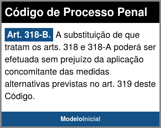 Artigo 318-B - CPP / 1941