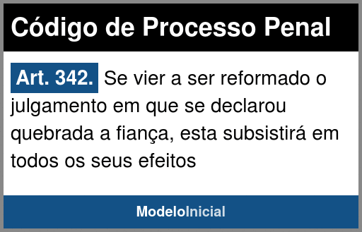 Artigo 342 - CPP / 1941