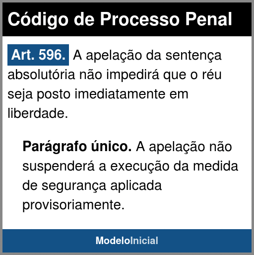 Artigo 596 - CPP / 1941