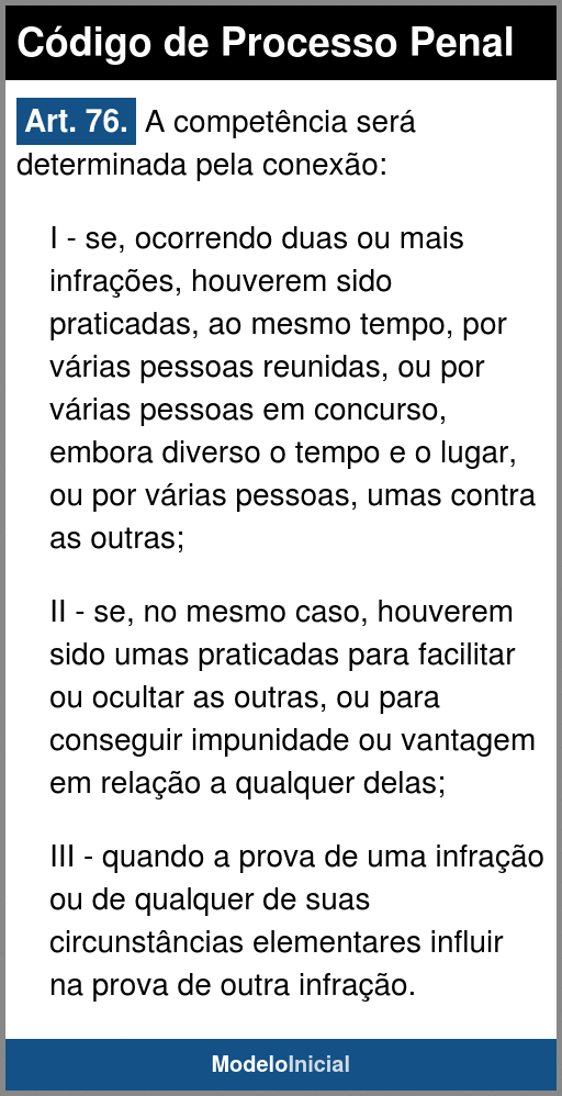 Artigo 76 - CPP / 1941