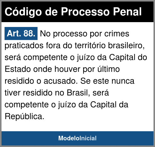 Artigo 88 - CPP / 1941