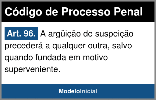 Artigo 96 - CPP / 1941