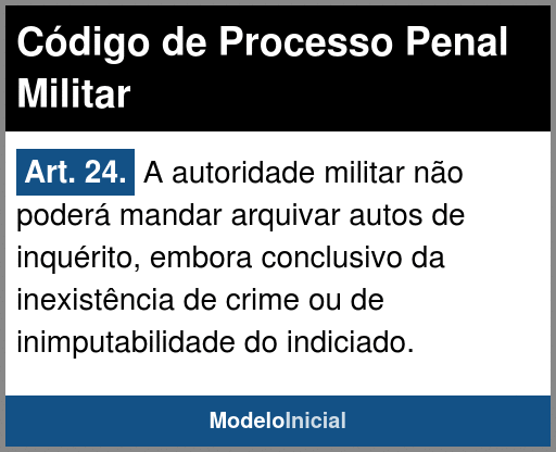 Artigo 24 - CPPM / 1969