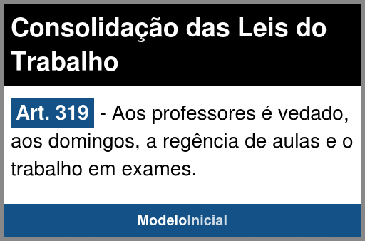 Artigo 319 - CLT / 1943