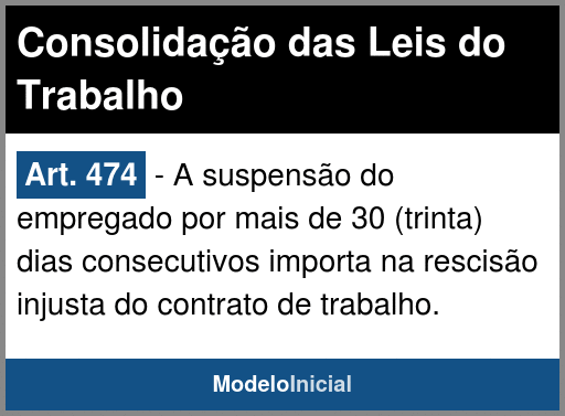Artigo 474 - CLT / 1943
