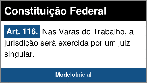 Artigo 116 - Constituição Federal / 1988