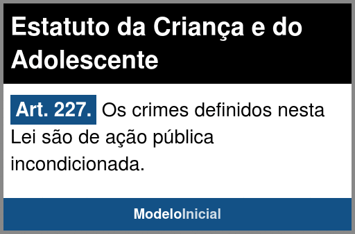 Artigo 227 - ECA / 1990