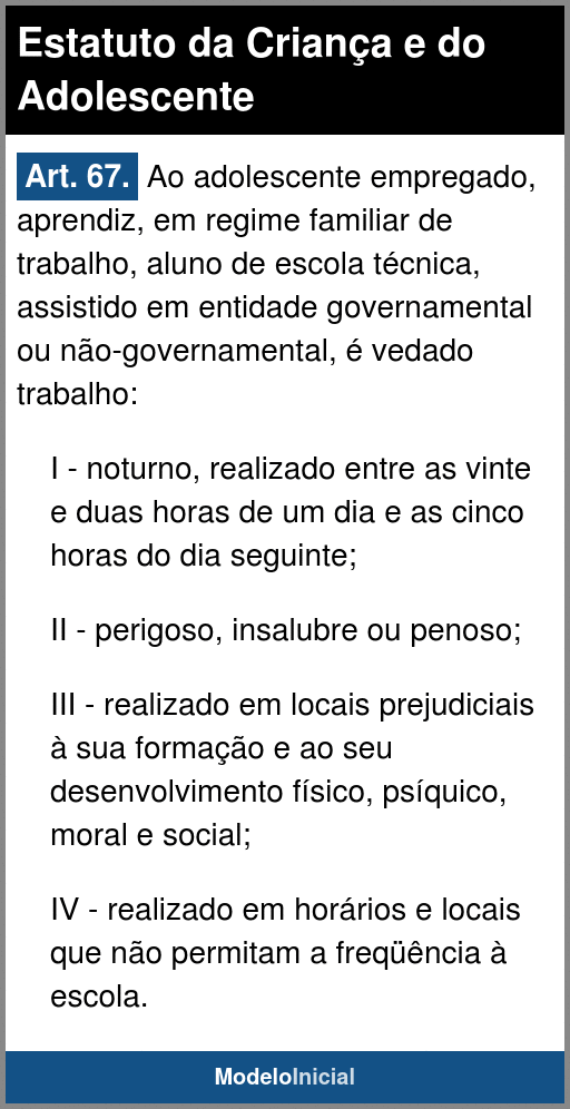 Artigo 67 - ECA / 1990