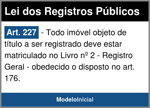 Artigo 227 - Lei dos Registros Públicos / 1973