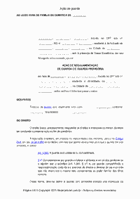 Modelo Ação de guarda