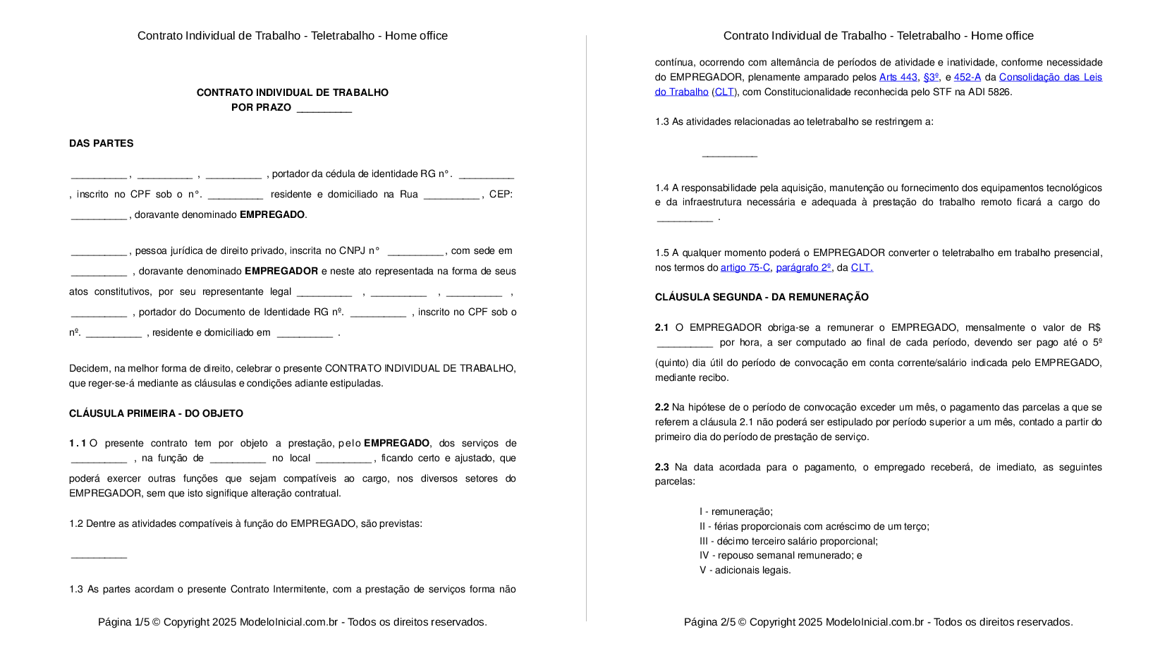 Modelo] Contrato de Teletrabalho - brentwooddental.com