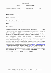 Modelo Edital de citação