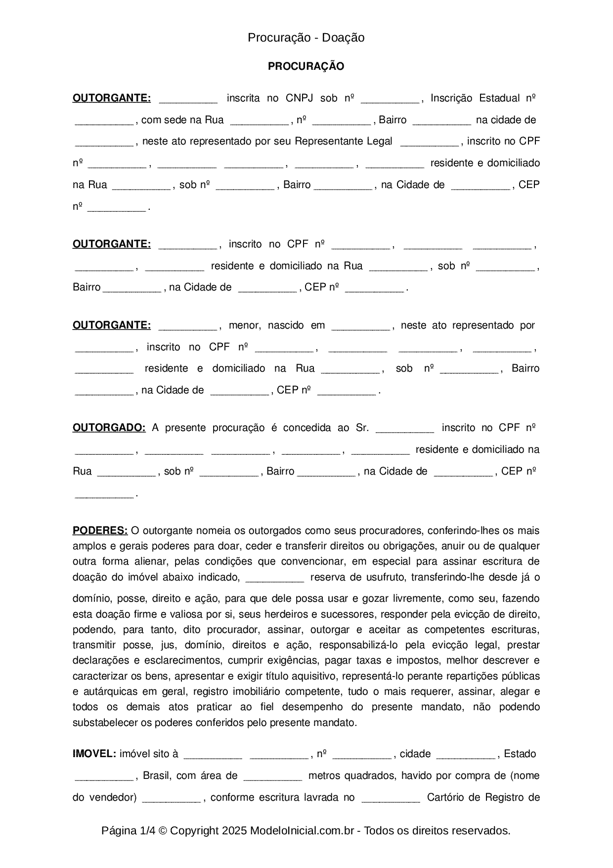 Modelo Procuracao Simplesprocuracao Para Casamento