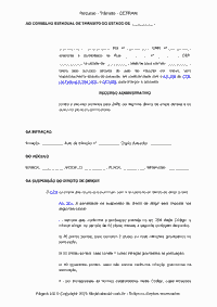 Modelo Recurso Multa de Trânsito - 2025