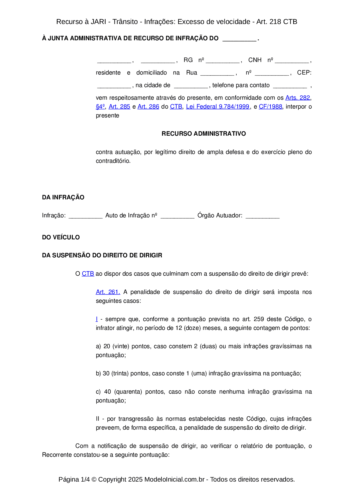 Modelo De Multa Por Excesso De Velocidade Multas Por Excesso De