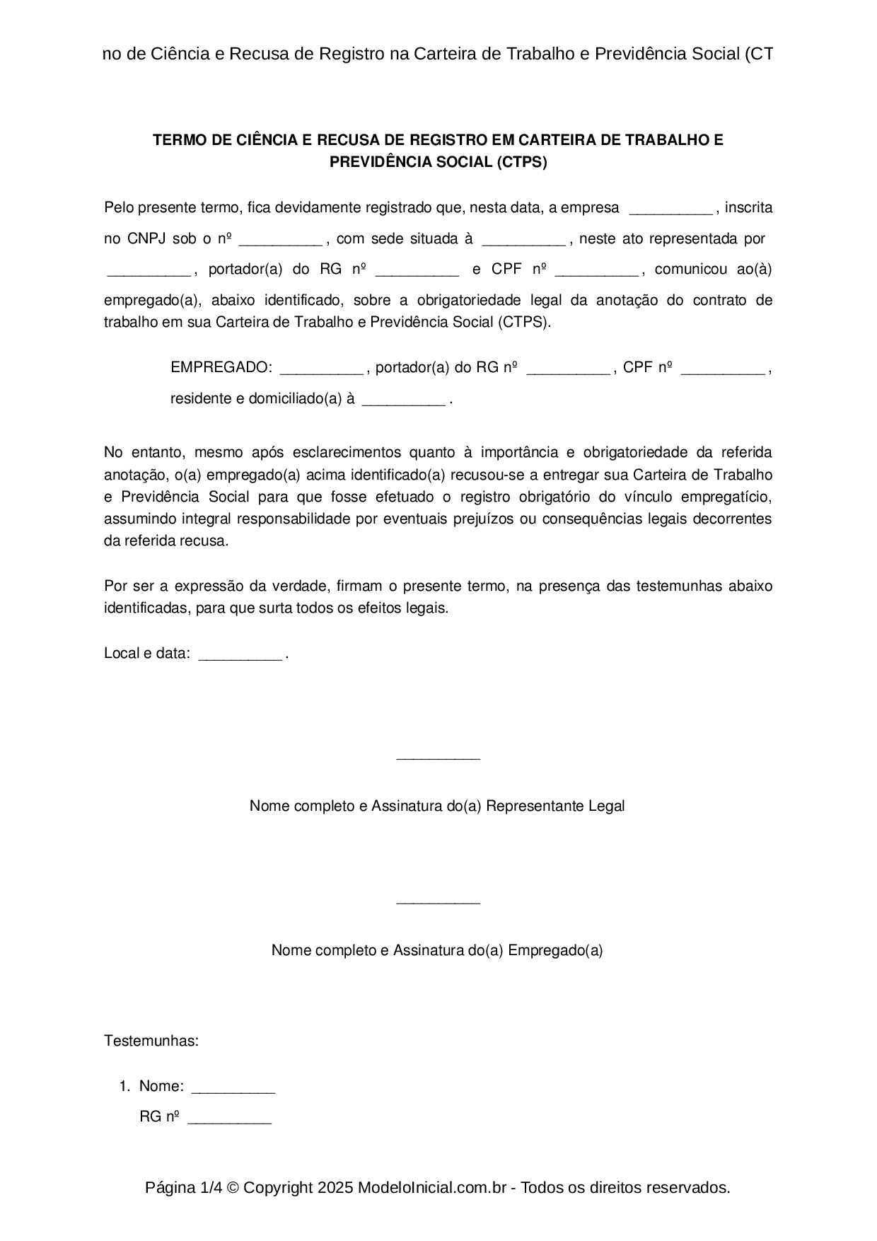 Modelo De Recibo De Entrega De Ctps Vroguemodelo De Termo De Identidade